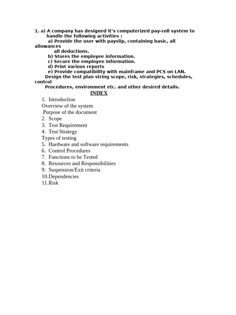 2 Solved Test Plan Pdf Software Testing Software Bug 2121