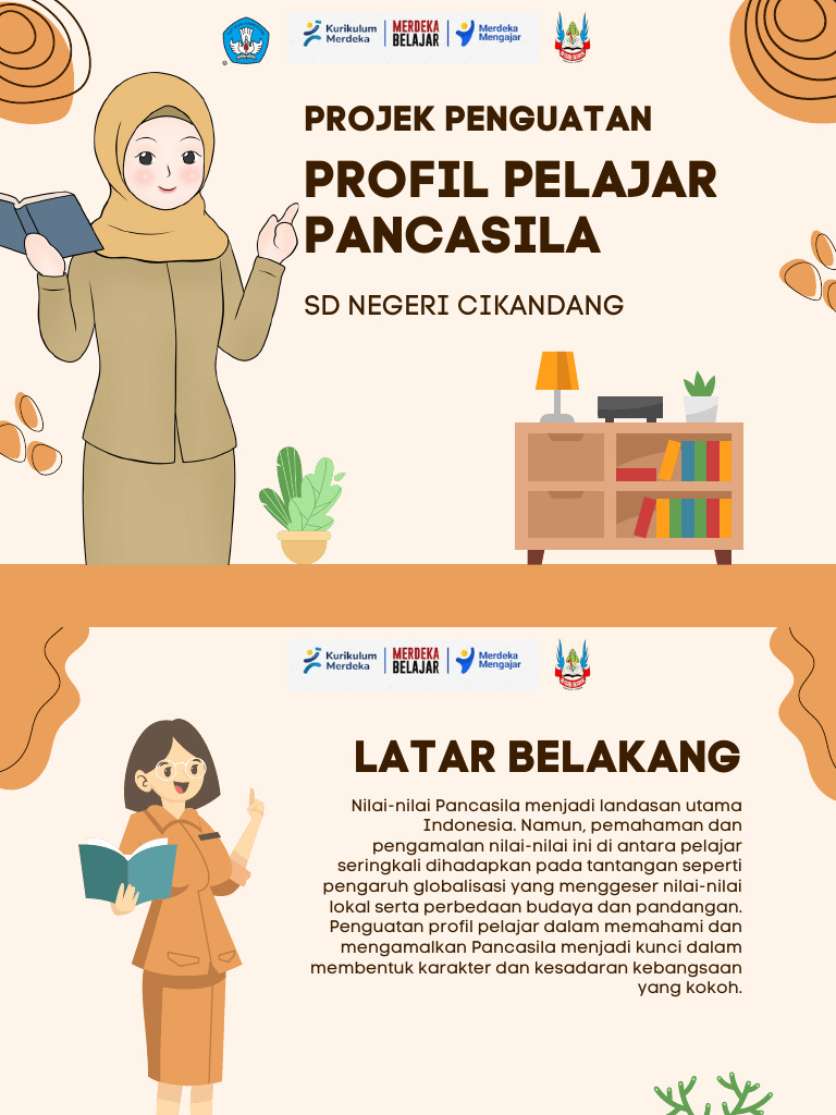 Oranye Ilustrasi Projek Penguatan Profil Pelajar Panca Presentasi ...
