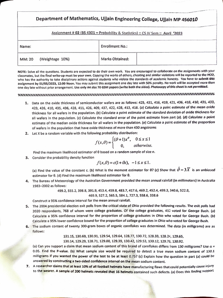 Mathmatics Questions | PDF