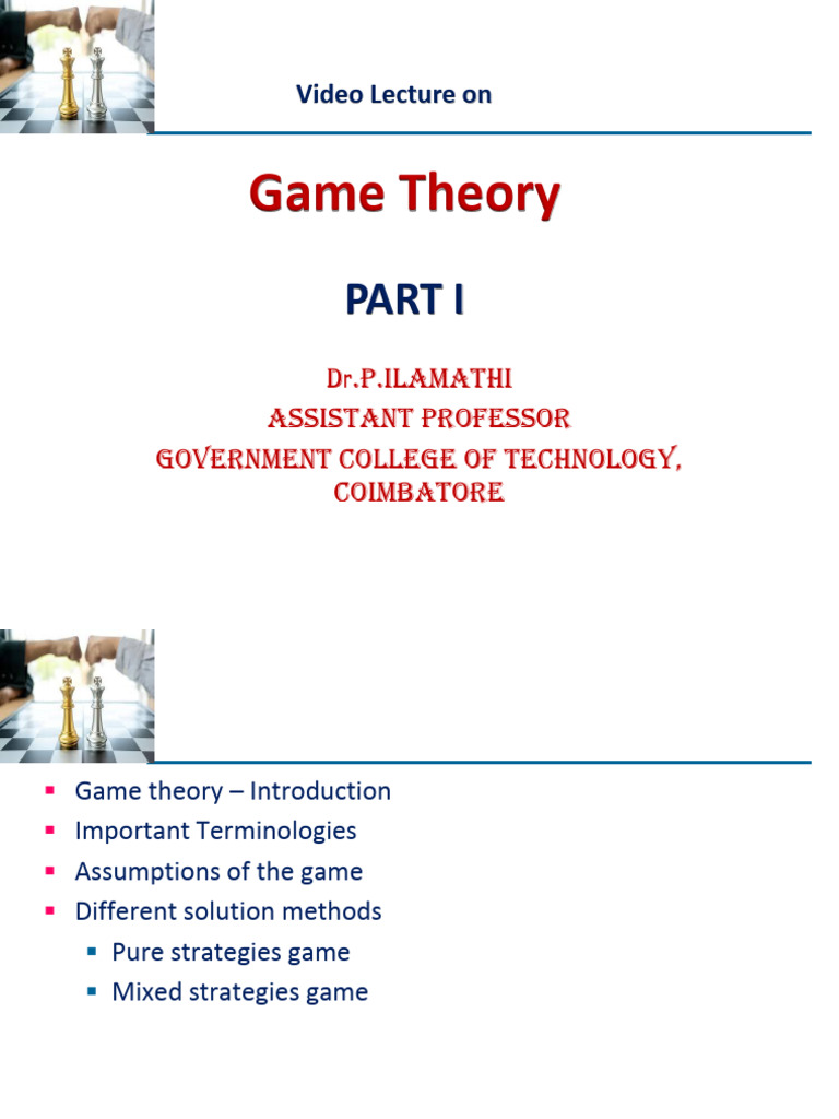 game theory | PDF | Theoretical Computer Science | Applied Mathematics