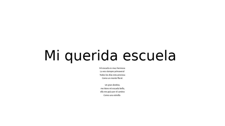 Mi Querida Escuela | PDF