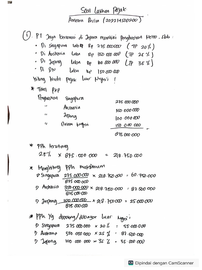 Laihan Soal PPH Pasal 24 | PDF