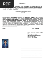 Annexure B - Passport ID Certificate For Government Servents & Wards | PDF