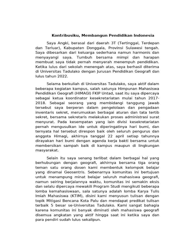 Kontribusi Angki untuk Pendidikan Indonesia | PDF