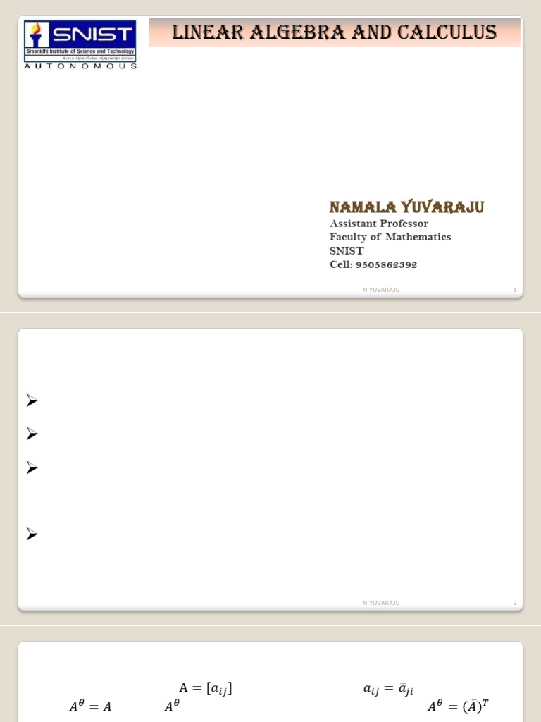 LA&C, unit-2, Matrices-2 (1) | PDF | Eigenvalues And Eigenvectors | Matrix (Mathematics)