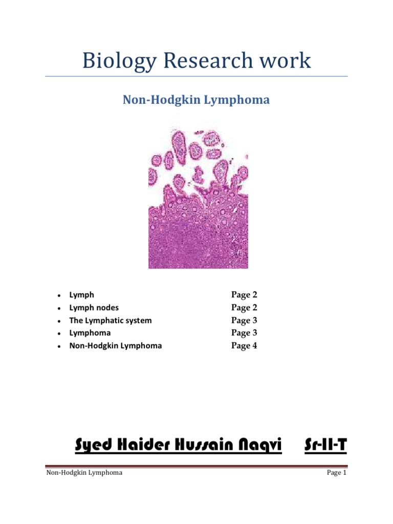 Biology Research Work | PDF