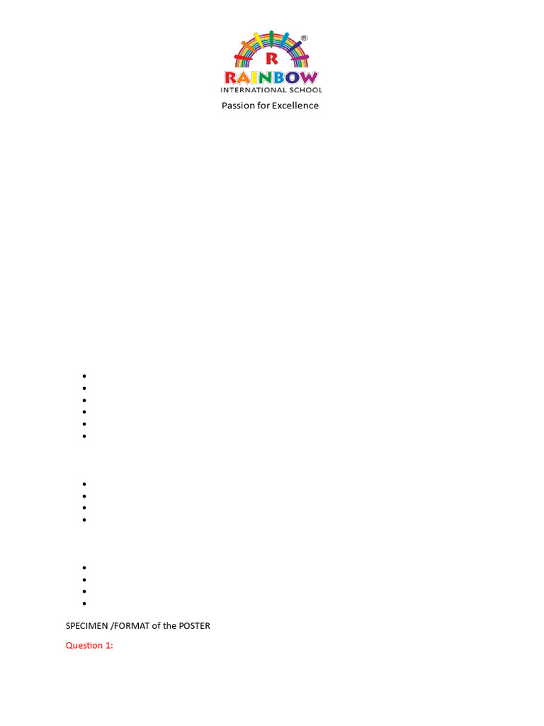 Passion For Excellence: Poster Making Notes | PDF