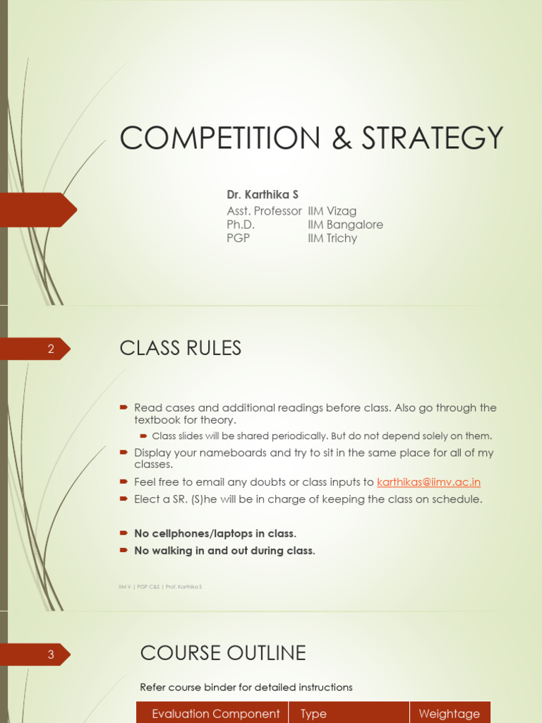Competition and Strategy | PDF | Strategic Management | Competitive ...