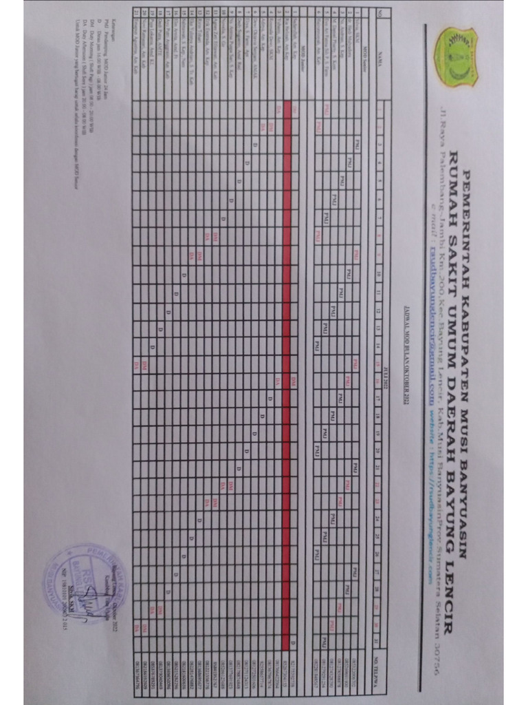 Jadwal MOD bln Oktober 2022 | PDF
