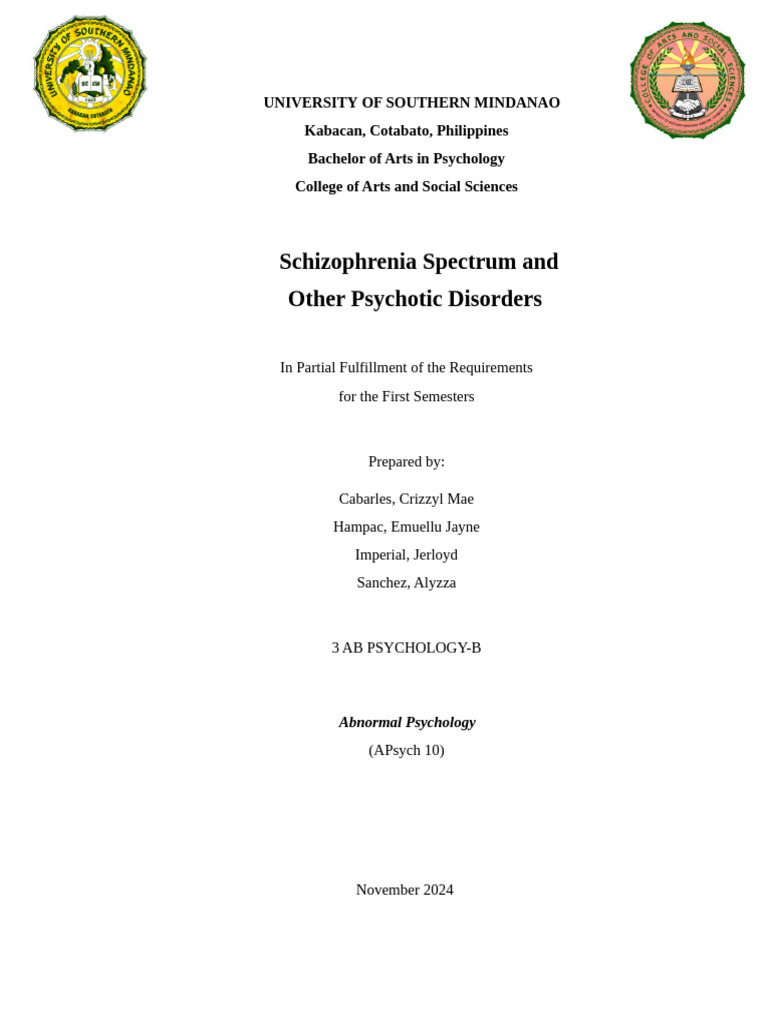 schizo-case-report | PDF | Schizophrenia | Psychosis