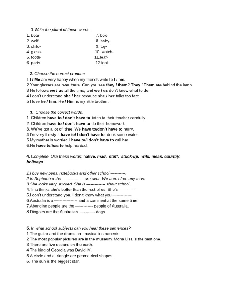 Term 1. Test 1 | PDF