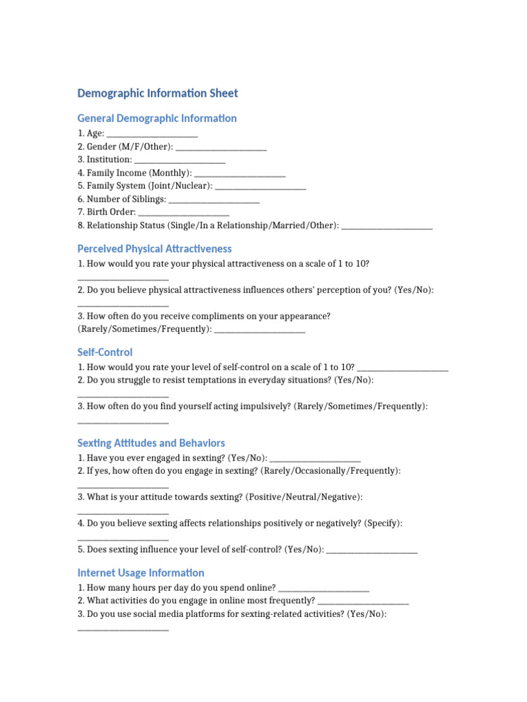 Demographic_Sheet_Updated | PDF