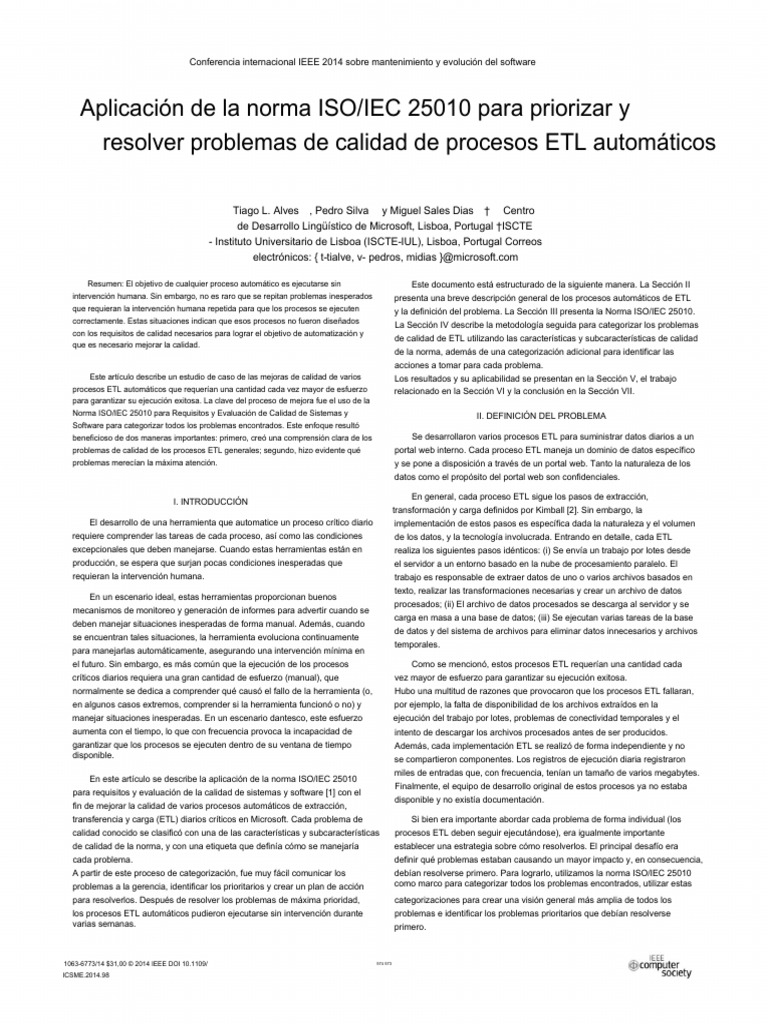 Applying ISO IEC 25010 Standard To Prioritize and Solve Quality Issues ...