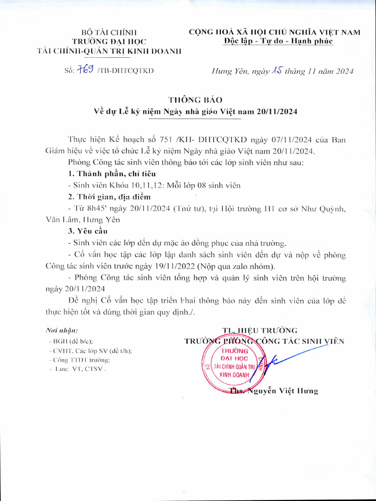 769 TB Vá - Dá Lá - Ká - Niá - M Ngã y NGVN 20-11-2024 | PDF