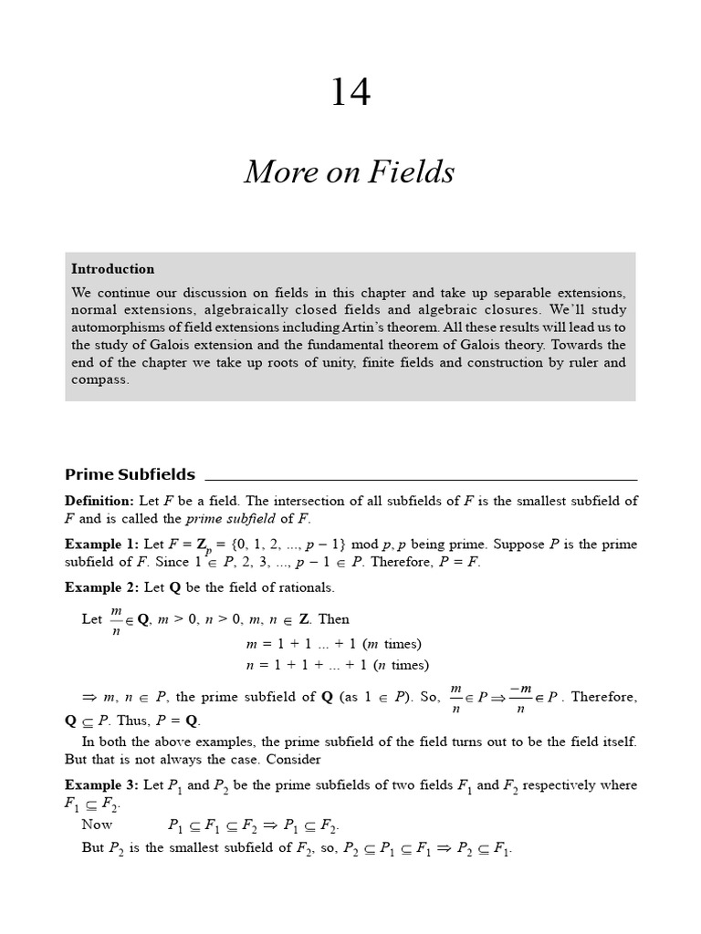 2nd Part of Field | PDF | Field (Mathematics) | Mathematical Concepts