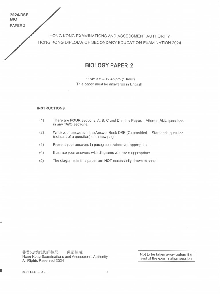 2024 Bio Paper 2 | PDF