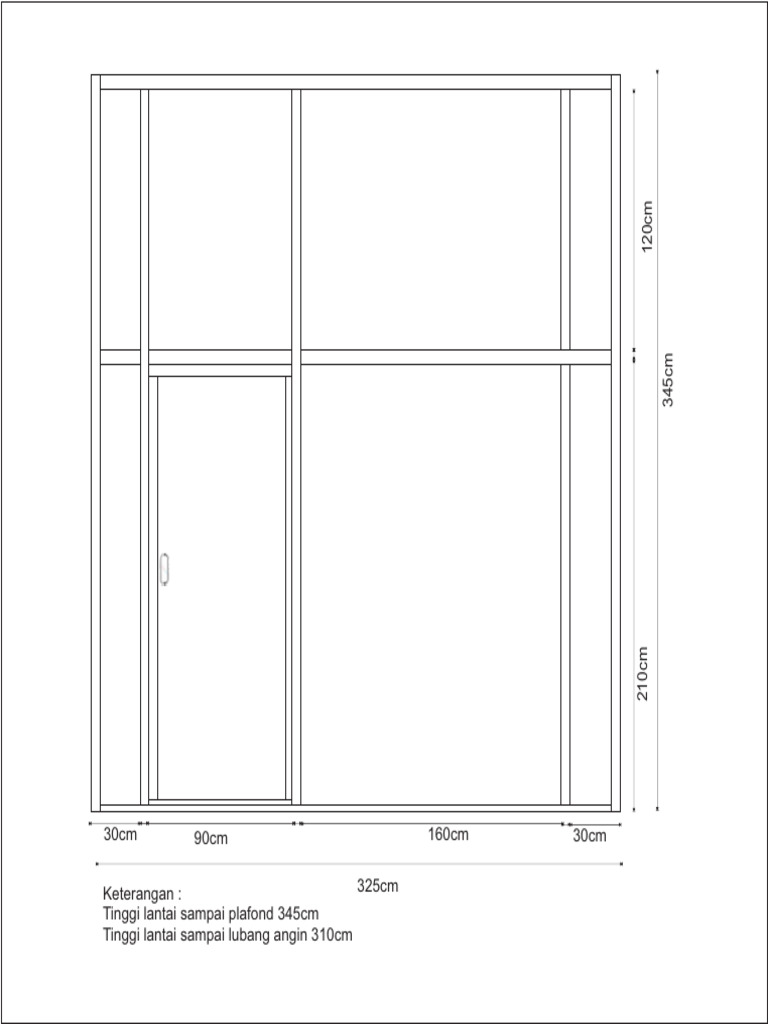 Sketsa Pintu Kaca | PDF