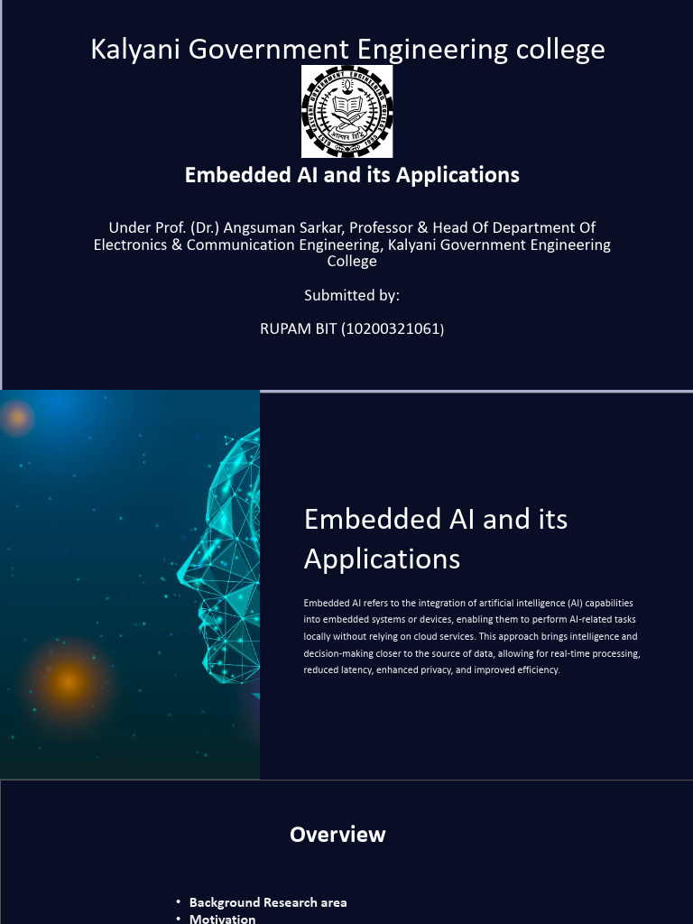 Embedded-AI-and-its-Applications .. RUPAM BIT[Autosaved] | PDF | Artificial Intelligence ...
