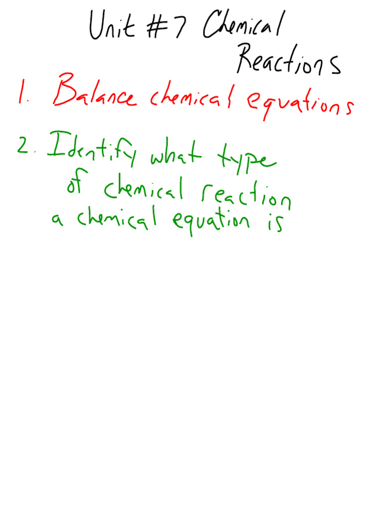 Chemical Reaction Notes | PDF