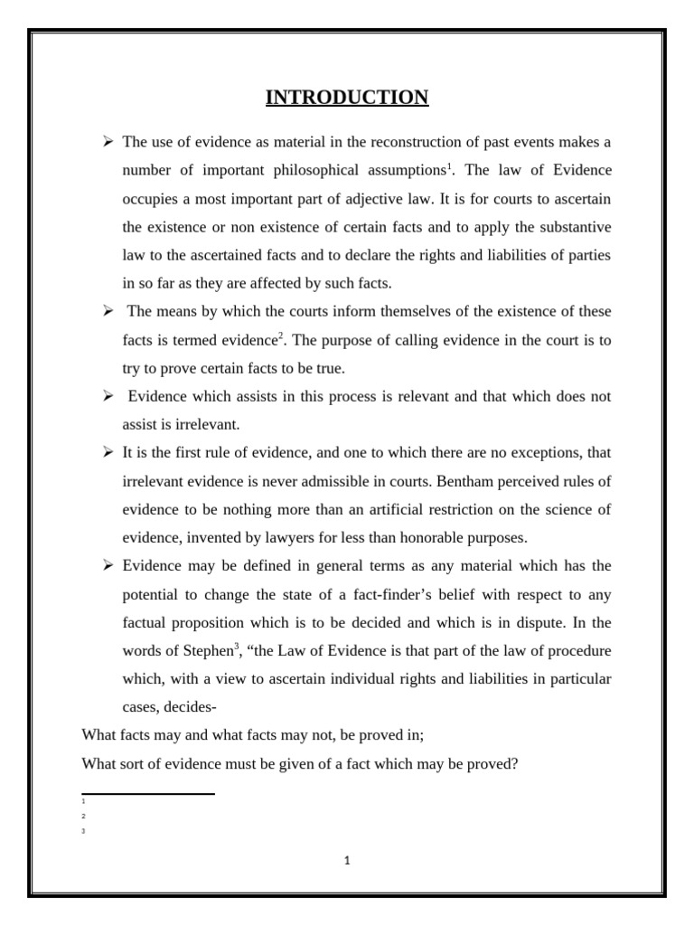 Evidence Project Sem 5 | PDF | Confession (Law) | Evidence (Law) Evidence Project Sem 5 | PDF | Confession (Law) | Evidence (Law)