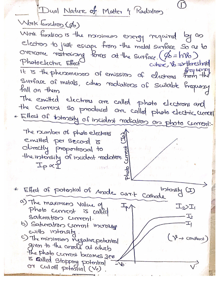 Dual Nature of Matter and Radiation (2) | PDF