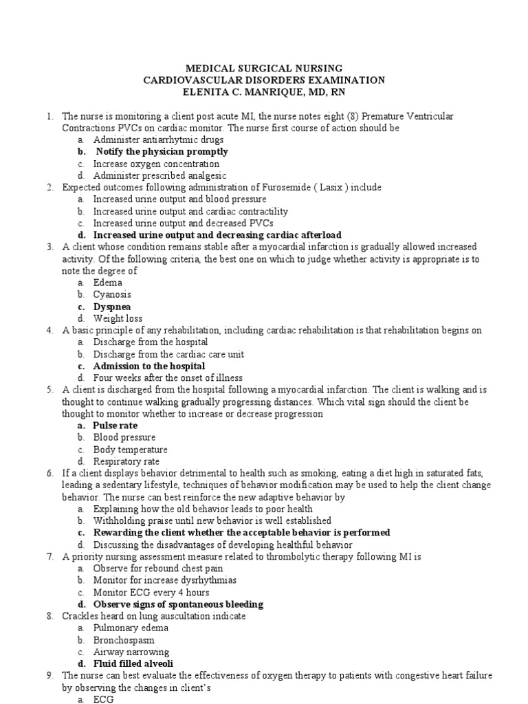 June Nle 2009 SRG Final Coaching | PDF | Heart | Myocardial Infarction