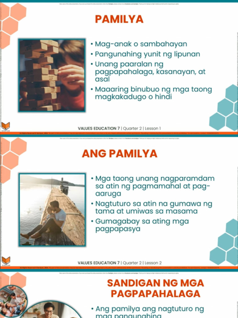 Pamilya Bilang Sandigan NG Pagpapahalaga | PDF