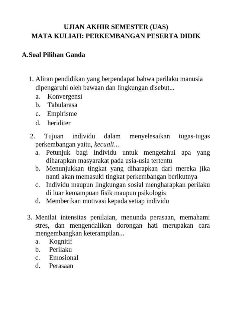 soal UAS PPD sesi 1 | PDF