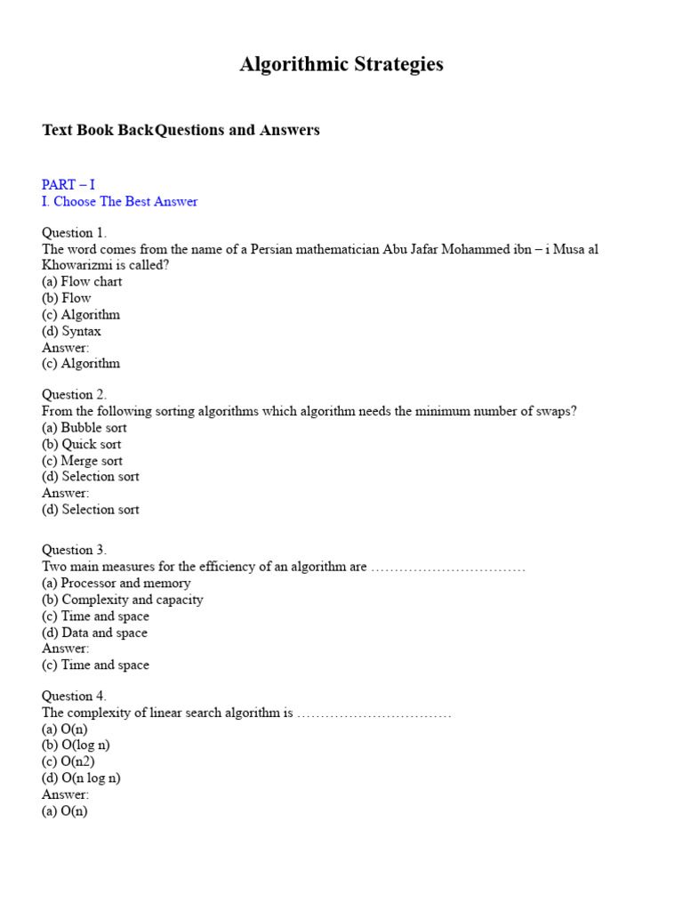 Extra Questions For Practice 12th | PDF | Time Complexity | Dynamic Programming
