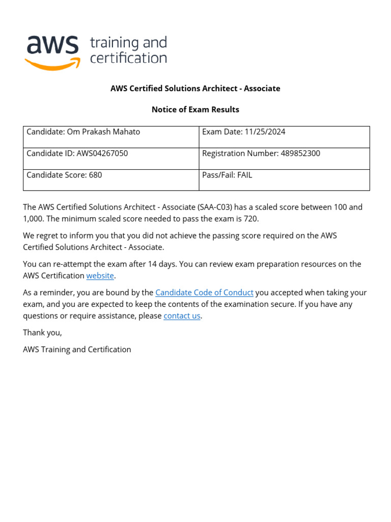 AWS Certified Solutions Architect - Associate | PDF | Architect ...