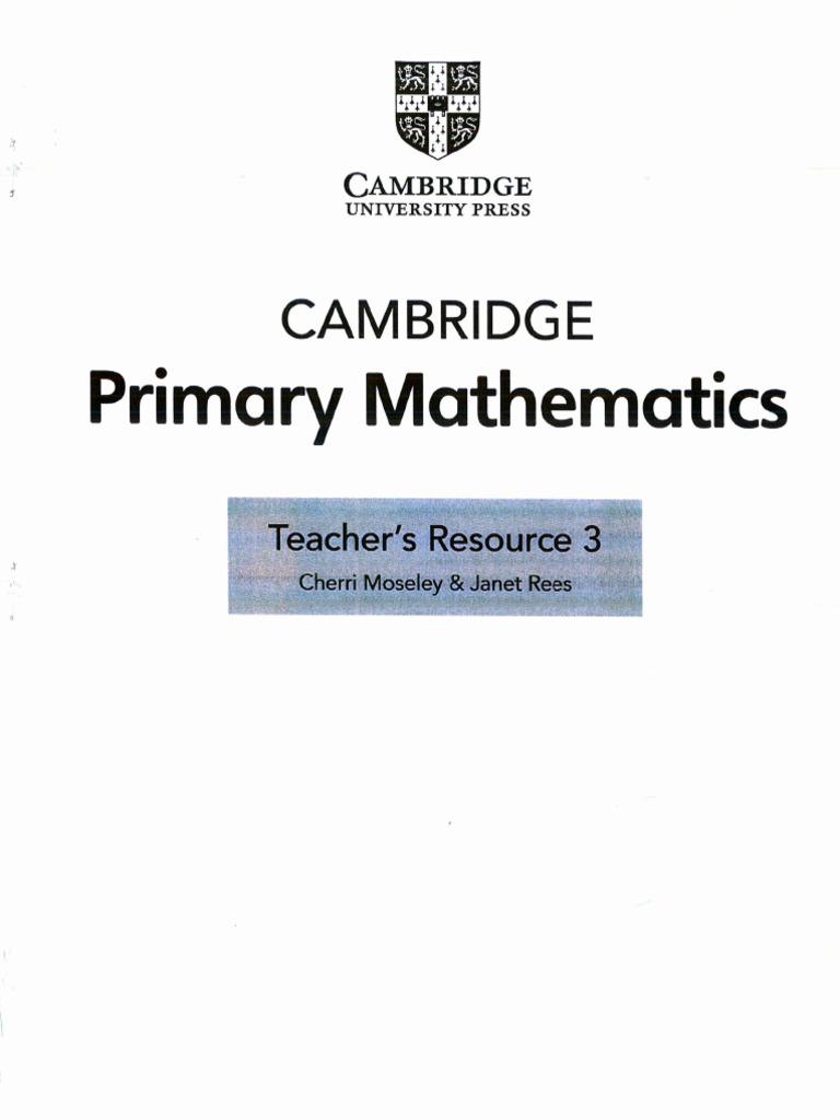 Cambridge Primary Mathematics Teacher's Resources 3 2nd Edition | PDF