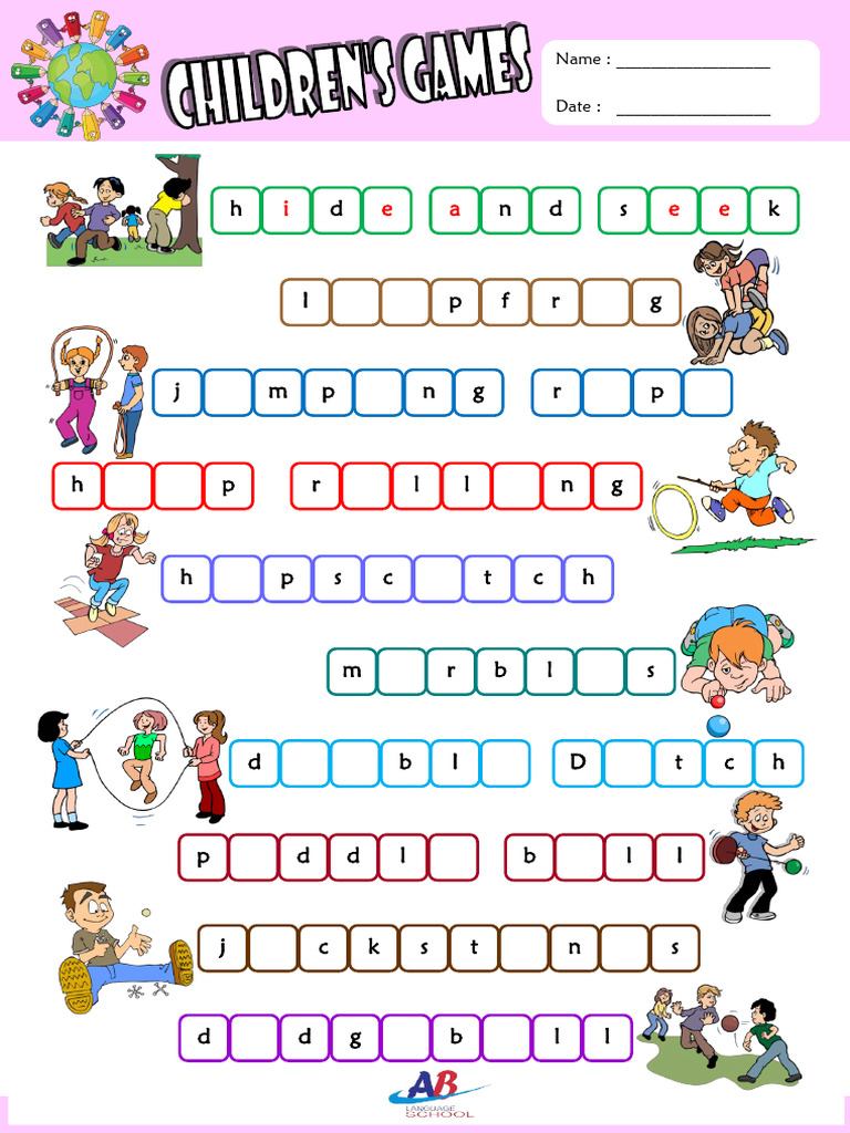 Children's Games - Missing Letters | PDF
