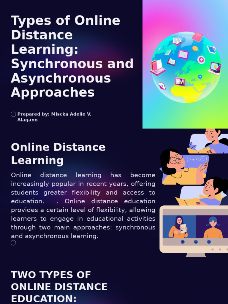 Alagano Online Distance Learning Synchronous And Asynchronous Approaches Pdf Learning