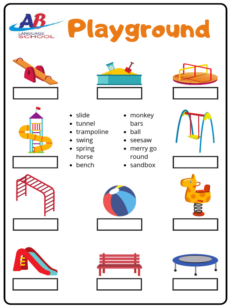 Playground Vocabulary | PDF