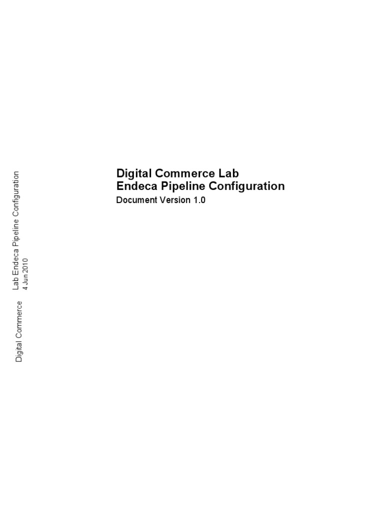 Digital Commerce Lab - Endeca - Pipeline | PDF | Zip (File Format) | Command Line Interface