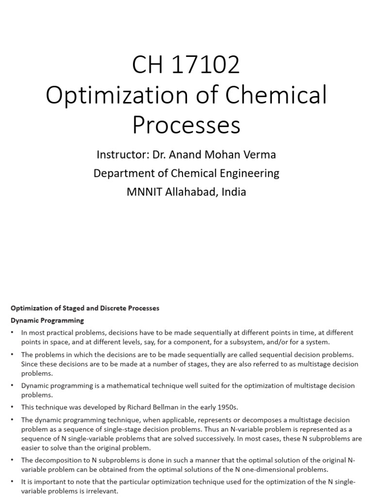Opt Class CH17102 - Unit 4 | PDF | Genetic Algorithm | Mathematical Optimization