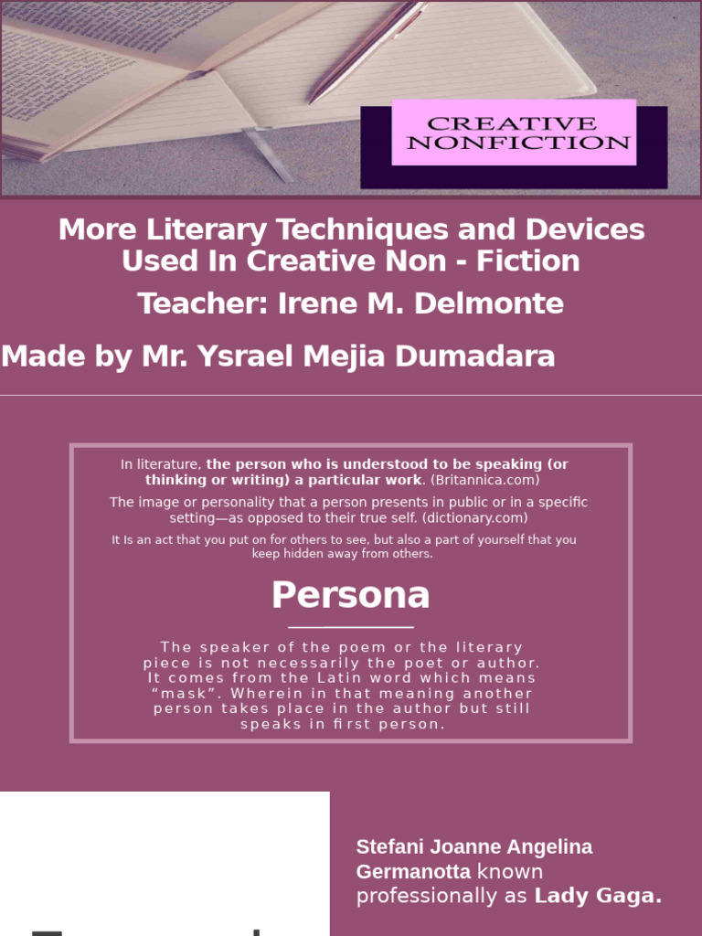 Literary Techniques in Creative Non-Fiction | PDF | Laughter