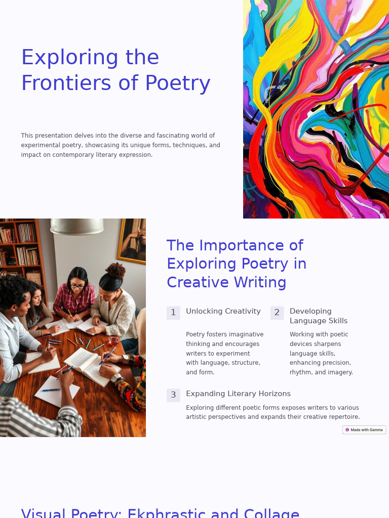 Exploring The Frontiers of Poetry | PDF | Poetry | Multilingualism