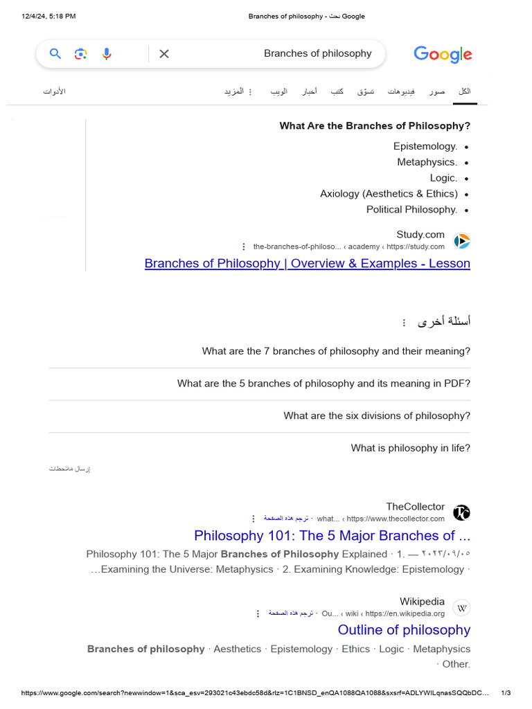 Major Branches of Philosophy | PDF | Epistemology | Metaphysics