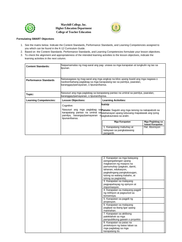 Formulating-SMART-Objectives | PDF