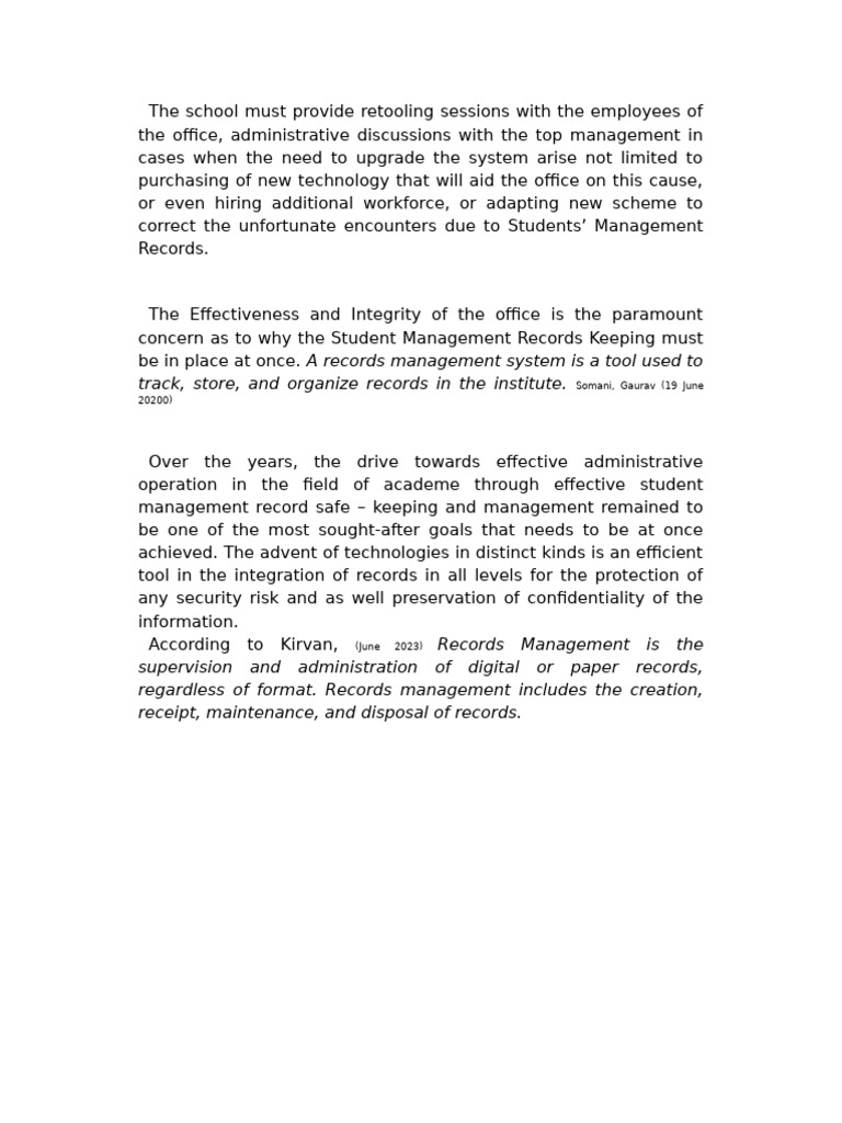 Academic Records Management Guide | PDF