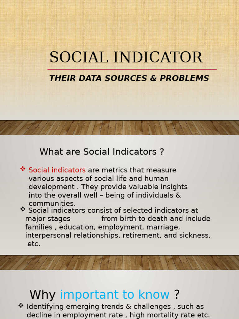 Social Indicator | PDF | Poverty | Poverty & Homelessness