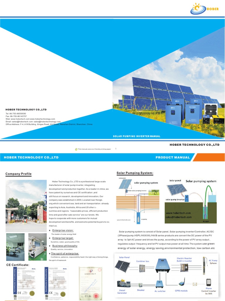 Hober Data Sheet | PDF | Power Inverter | Alternating Current