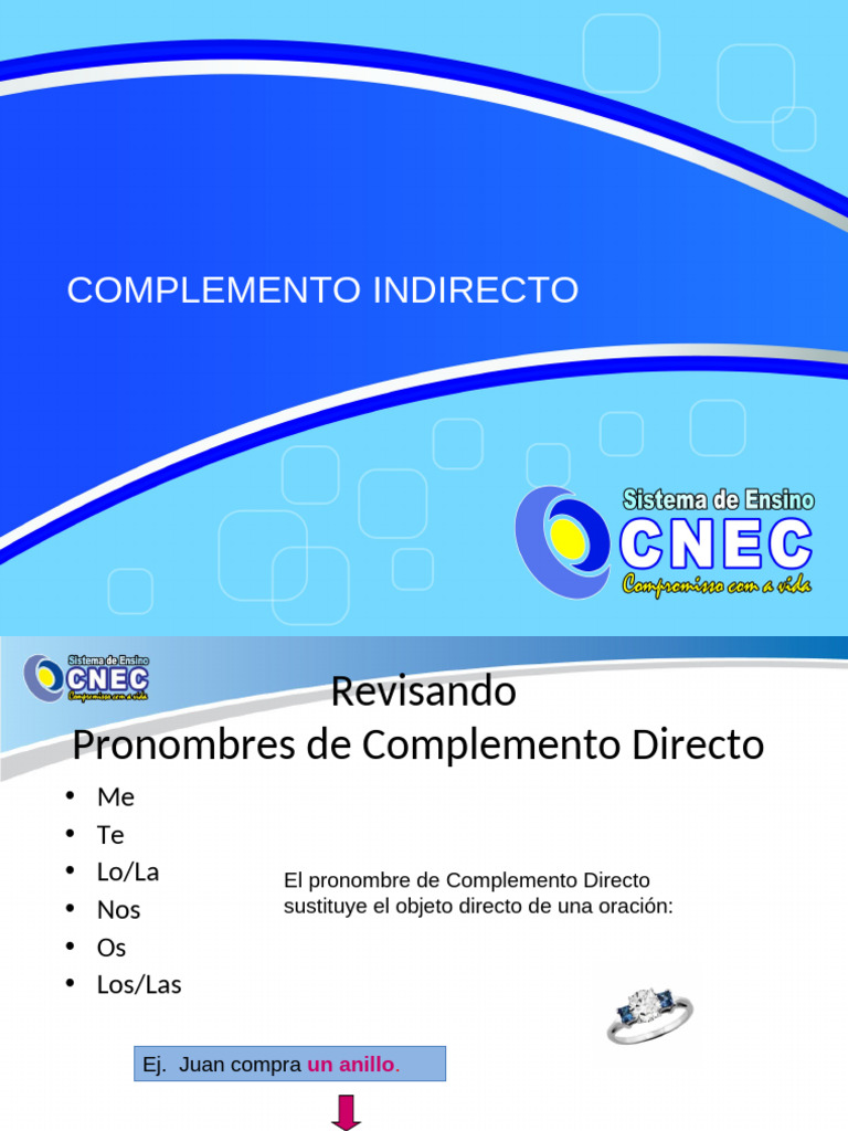 pronombre-complemento-indirecto | PDF | Objeto (gramática) | Tipología ...