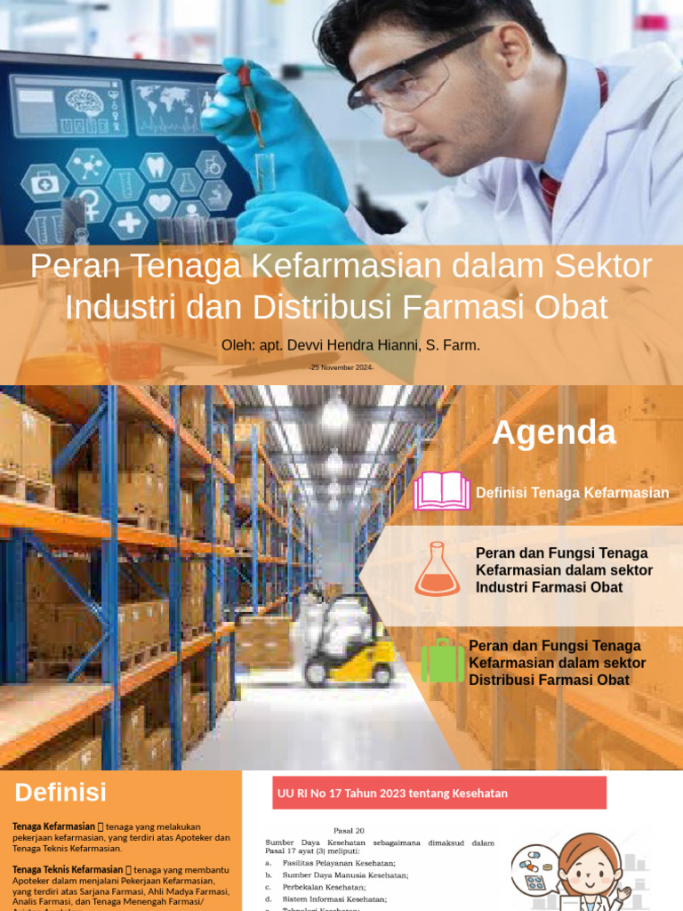 Peran Tenaga Kefarmasian Dalam Sektor Industri Dan Distribusi Farmasi ...