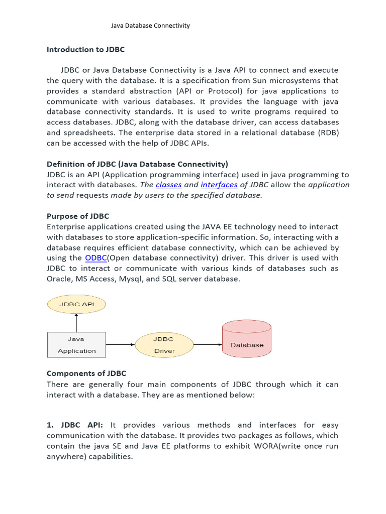 Unit III JDBC Connectivity | PDF | Databases | Java (Programming Language)