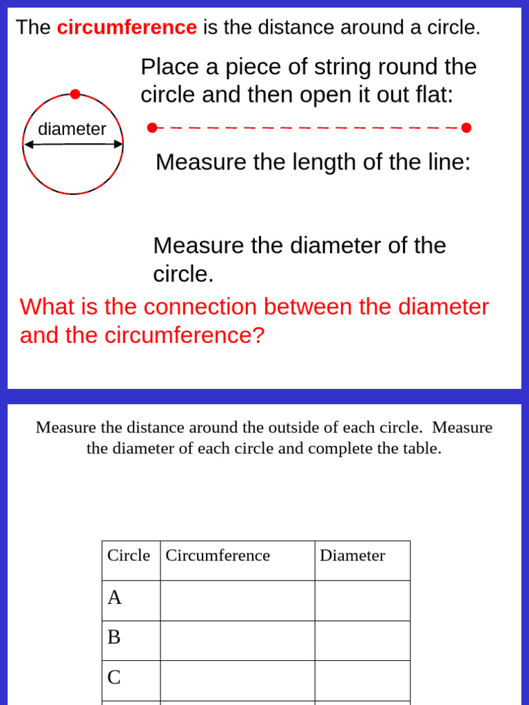 Circle Circumference Guide | PDF | Circle | Diameter
