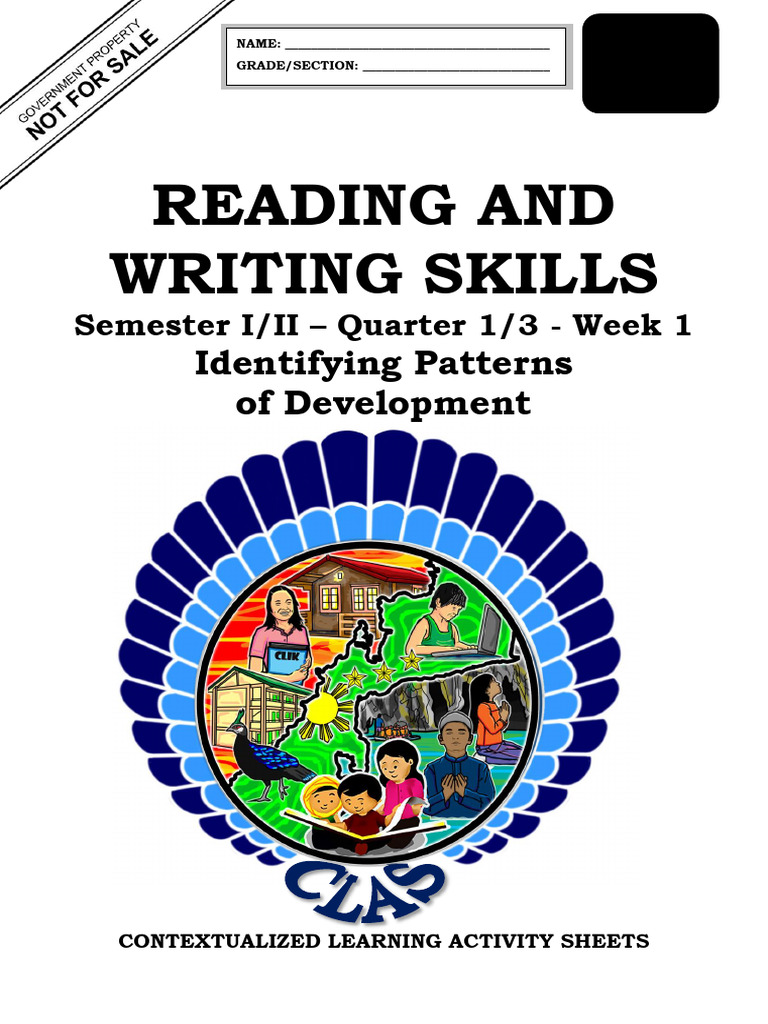 RWS - SEM I-II - Q1.3 - WEEK 1 - Patterns of Development - RHEA ANN NAVILLA | PDF | Information ...