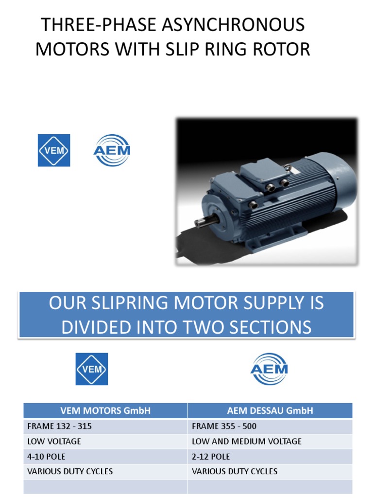 Slipring Motors for Heavy Industry | PDF | Electromagnetism | Electricity