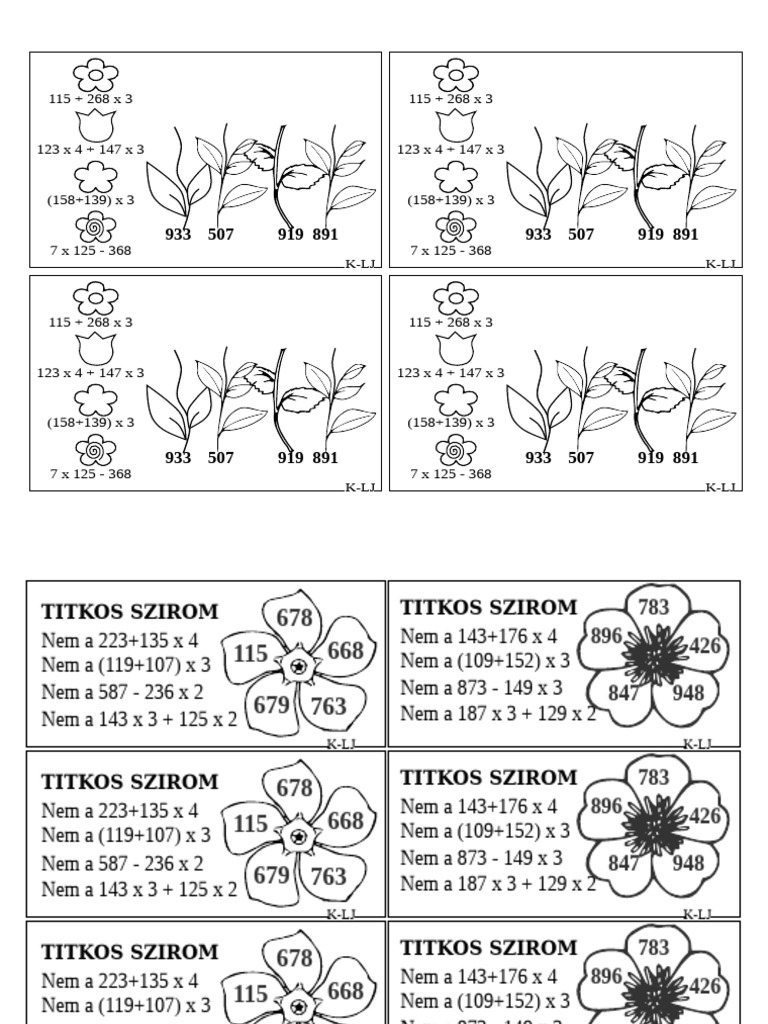 Muveleti Sorrend Virag | PDF